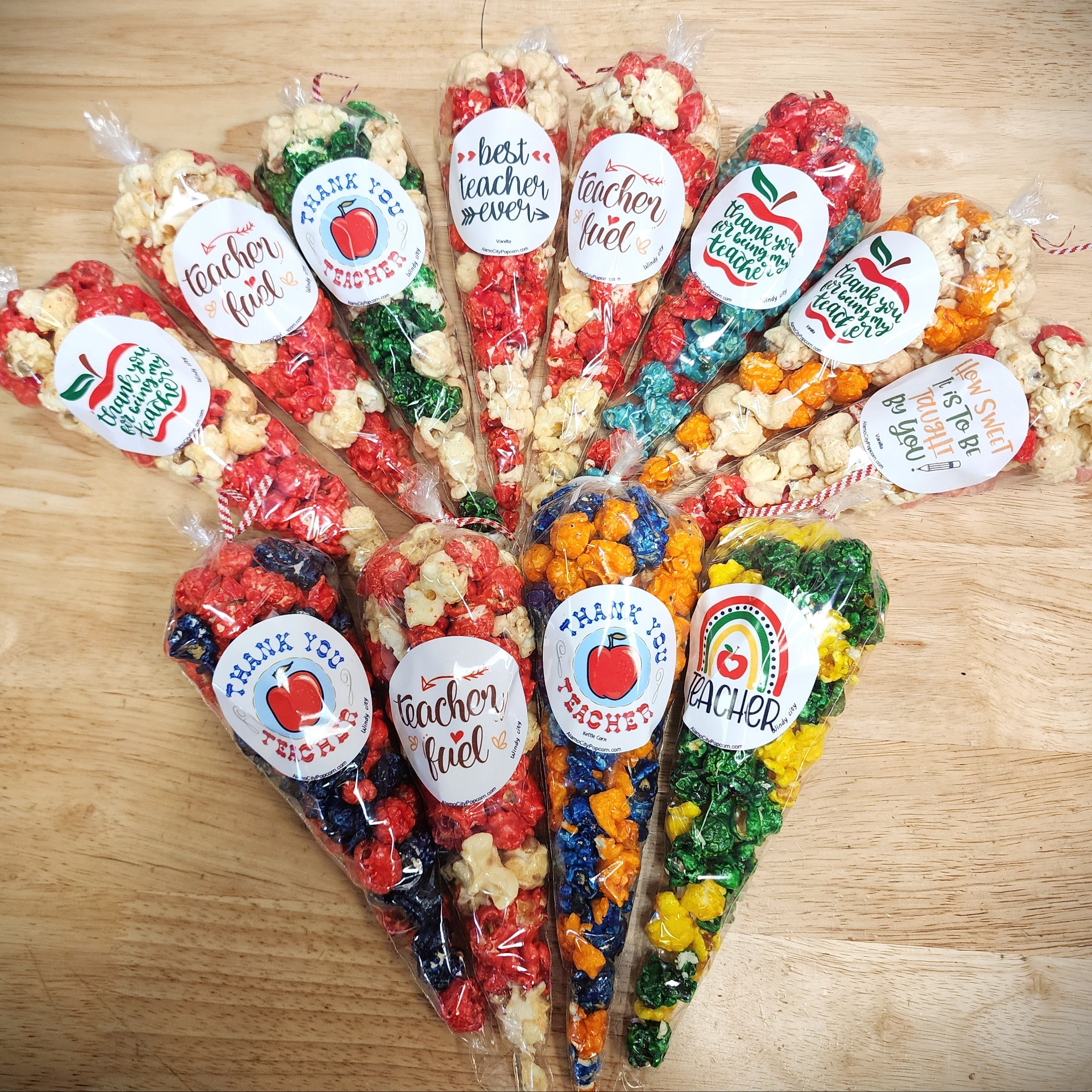 Buy Teacher Appreciation Popcorn Cone Pack of 100 in San Antonio, Texas